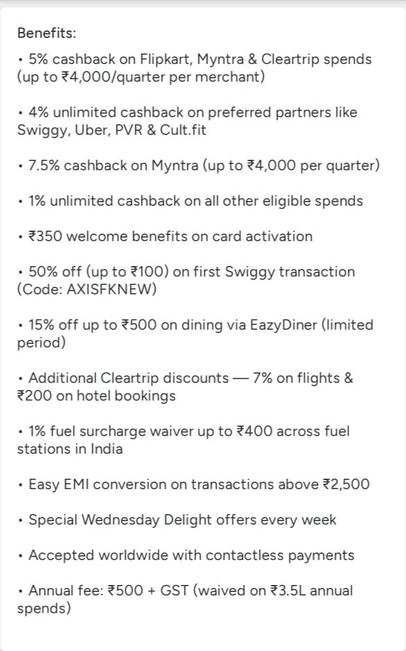 Flipkart Axis Bank Credit Card Review (2026) | Benefits & Fees